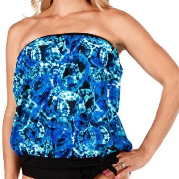 Ceeb | Swim | 4 Or 18 Top Blouson Bandeau Strapless Tankini Swimsuit ...